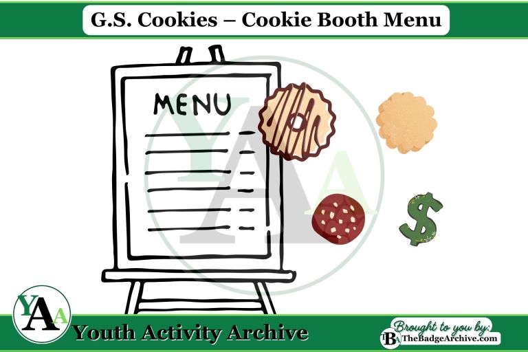 G.S. Cookies – Cookie Booth Menu – Youth Activity Archive