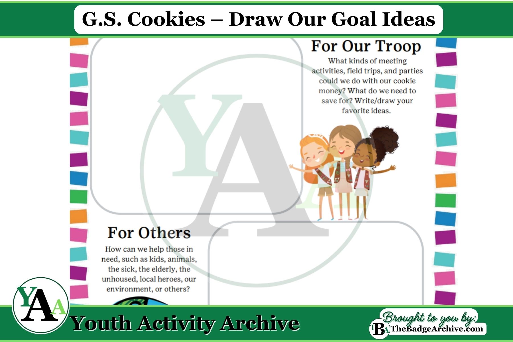 G.S. Cookies – Draw Our Goal Ideas – Youth Activity Archive