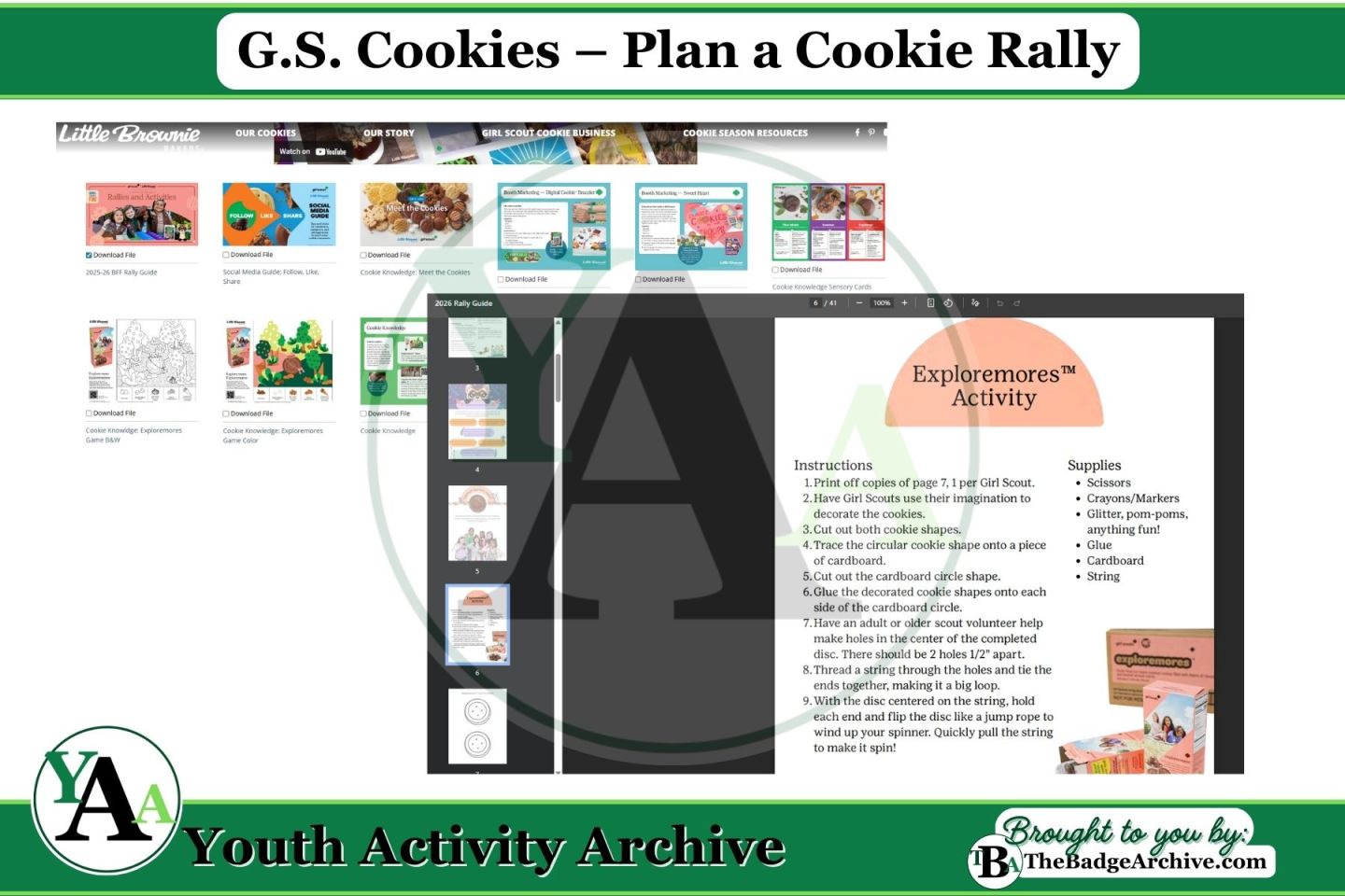G.S. Cookies – Plan a Cookie Rally – Youth Activity Archive