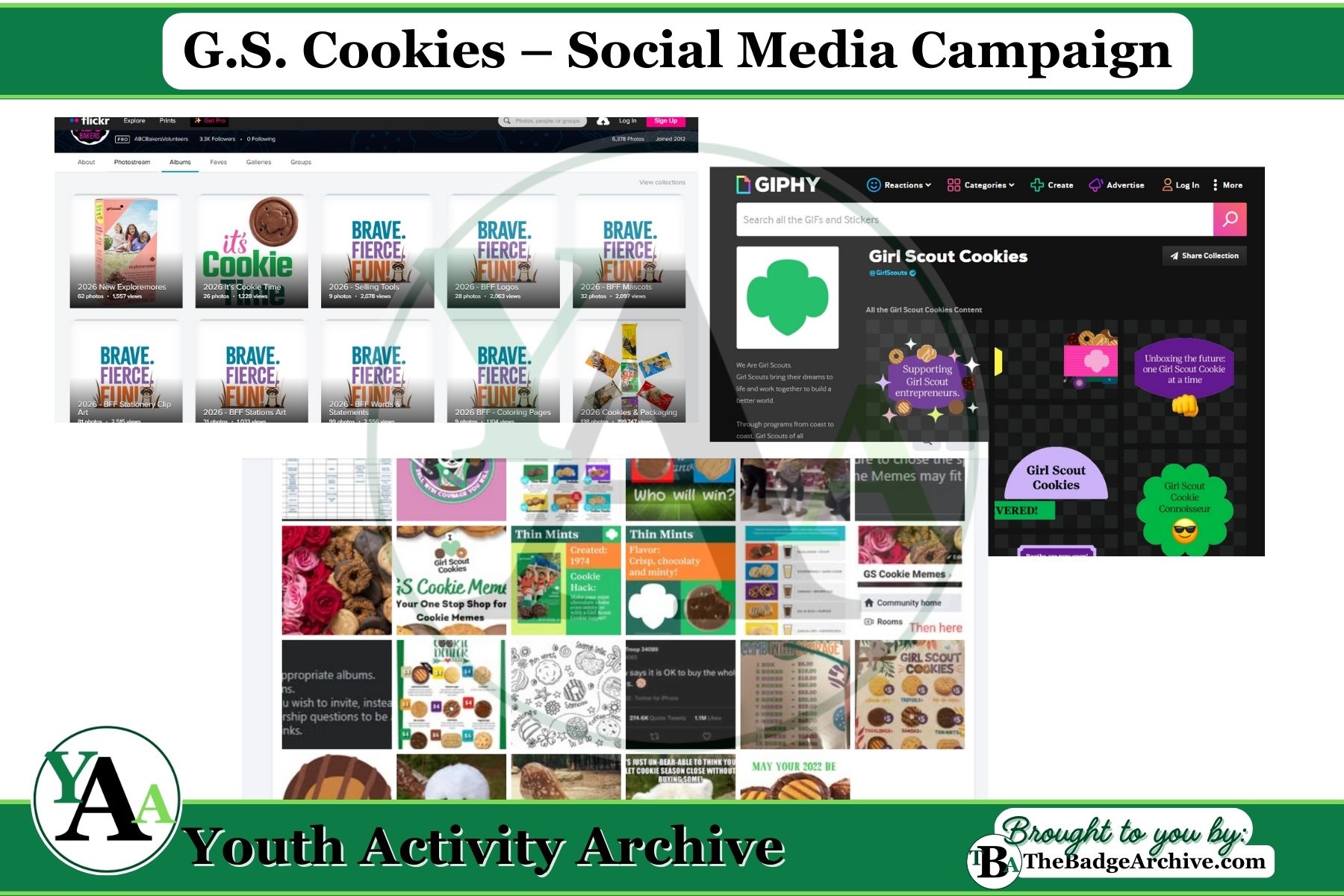 G.S. Cookies – Social Media Campaign – Youth Activity Archive