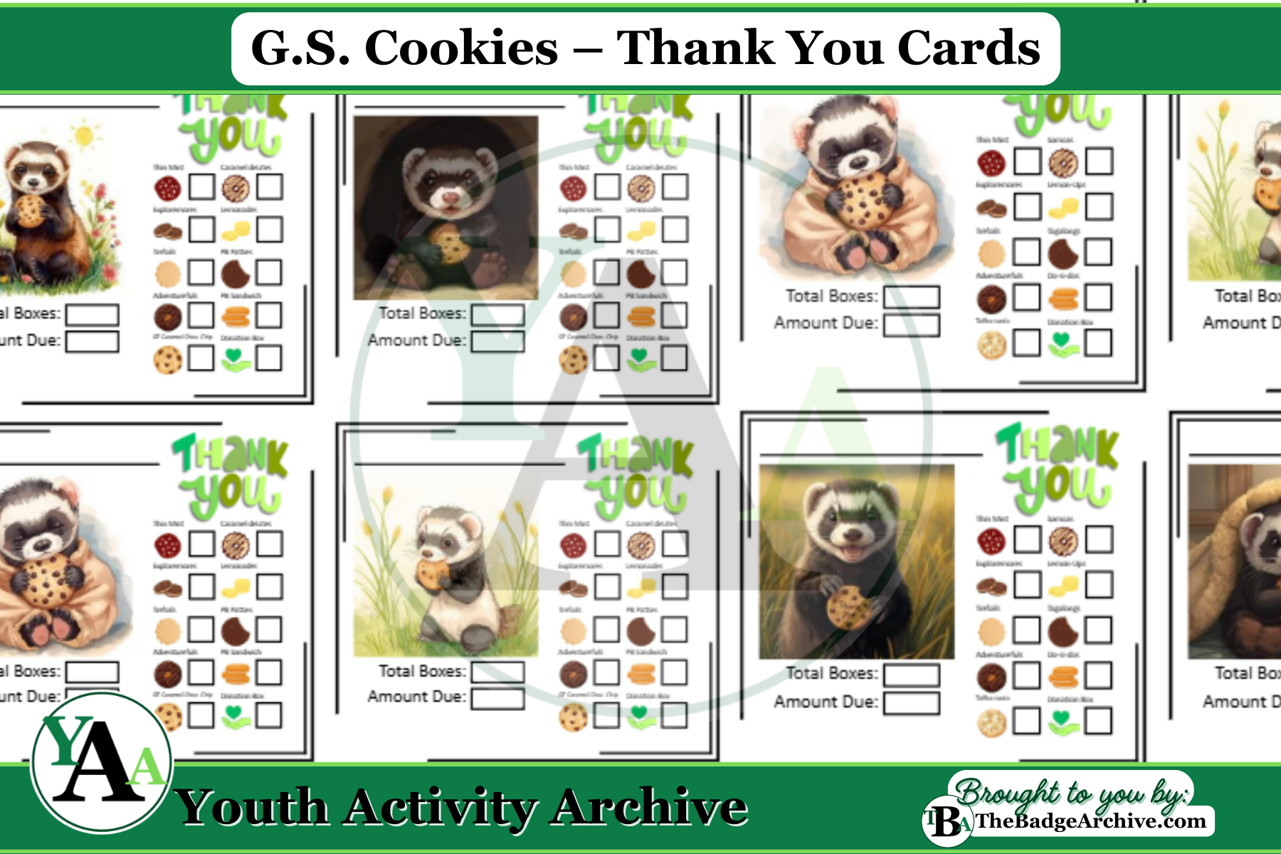 G.S. Cookies – Thank You Cards – Youth Activity Archive