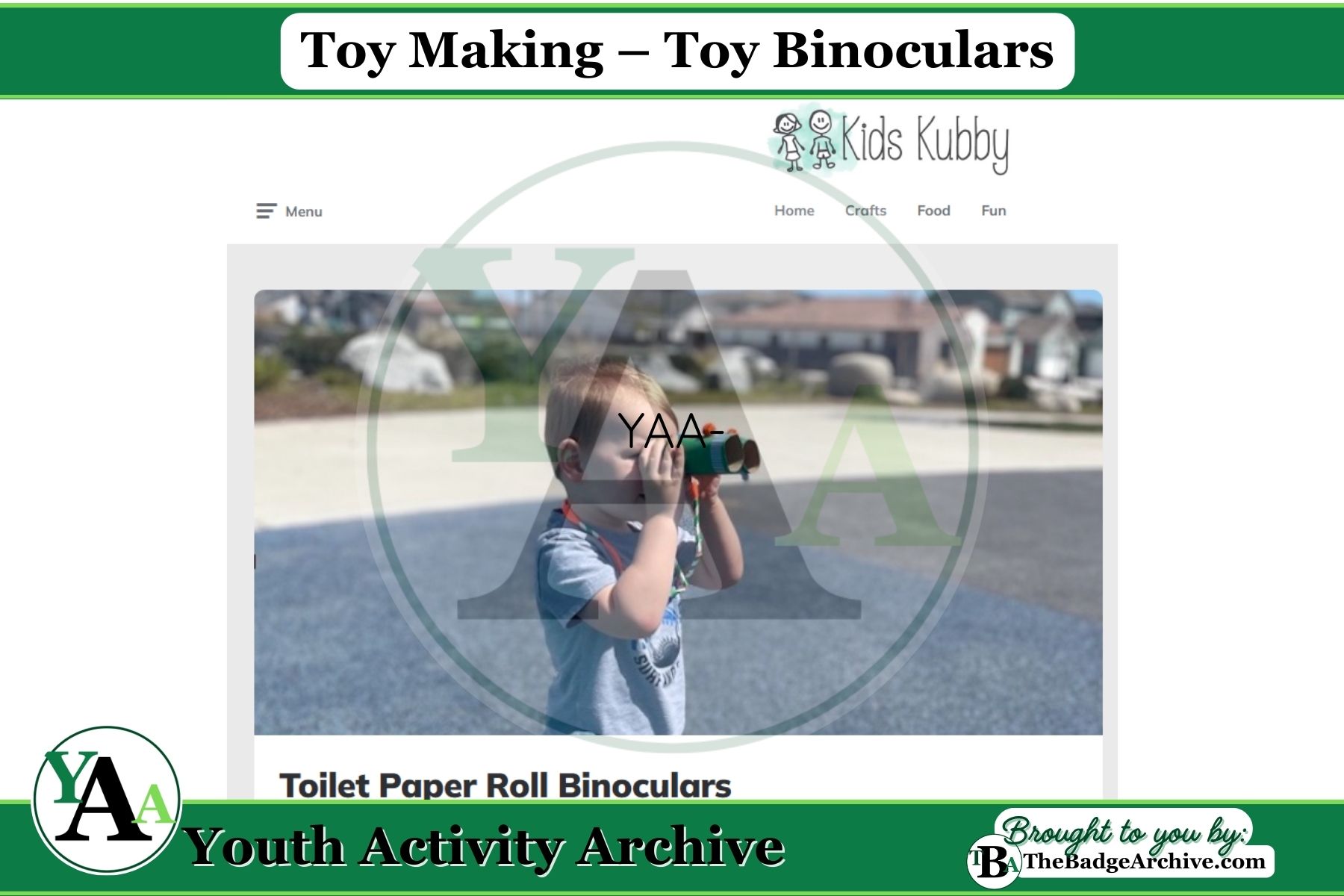 Toy Making – Toy Binoculars – Youth Activity Archive