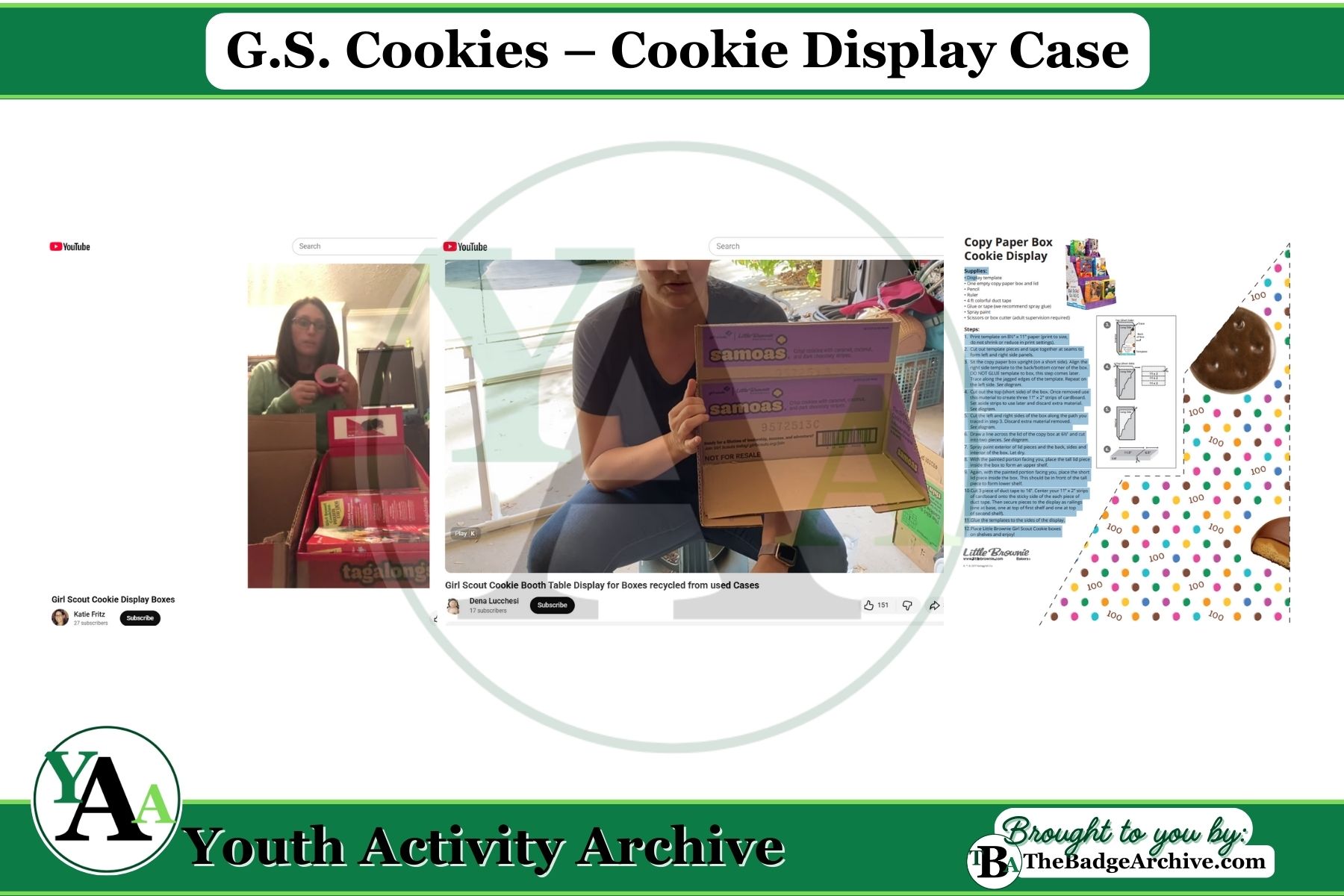 G.S. Cookies – Cookie Display Case – Youth Activity Archive